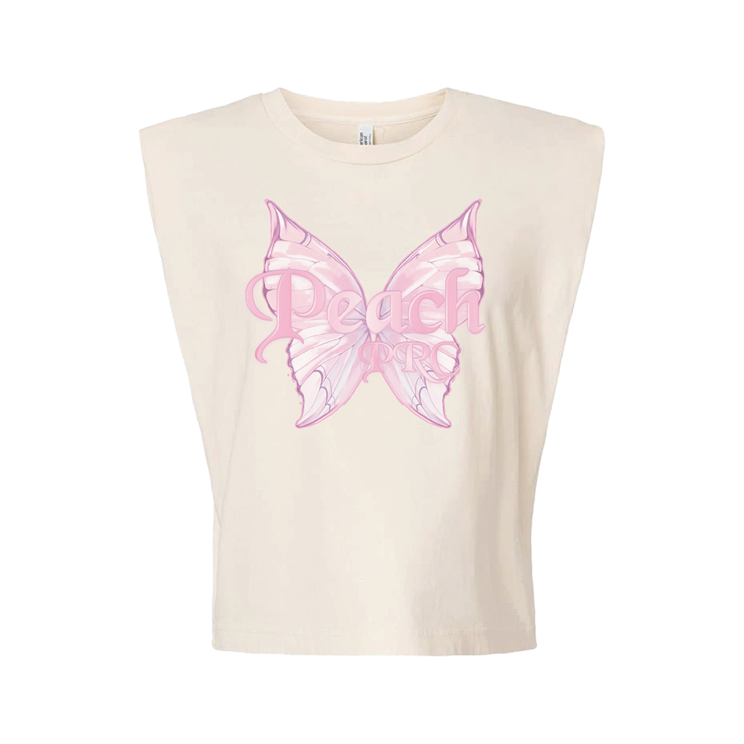 Butterfly Crop Muscle T-Shirt | Peach PRC Official AU Store - Peach PRC ...